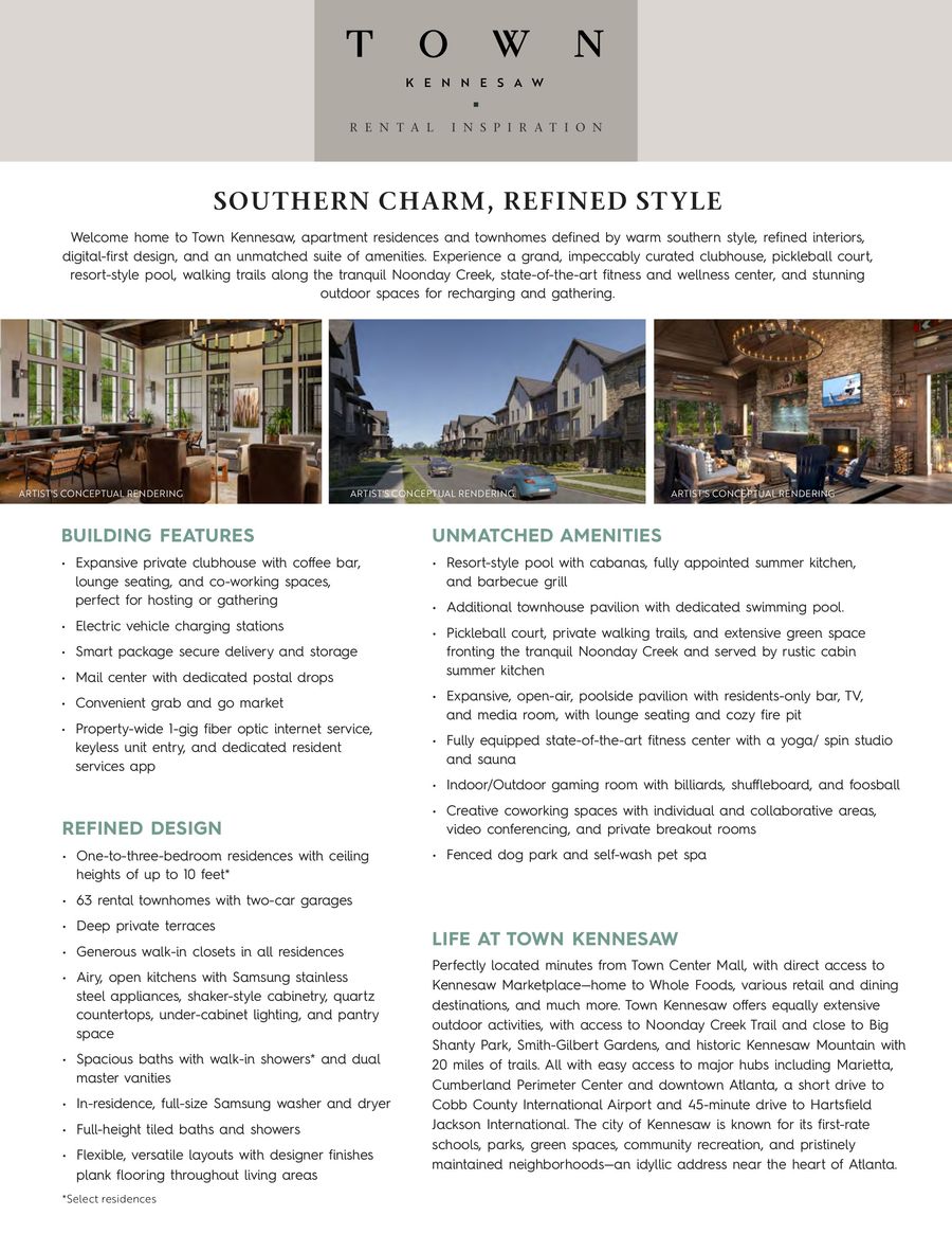 Town Kennesaw Fact Sheet by Related Group - Flipsnack