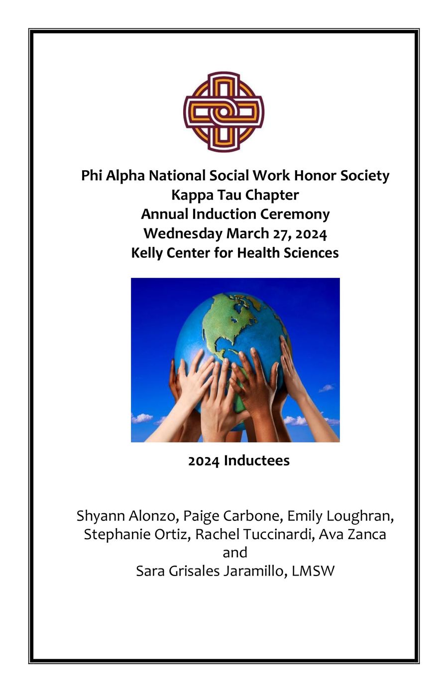 2024 Phi Alpha Induction Ceremony Program (2) by Jeanne... - Flipsnack
