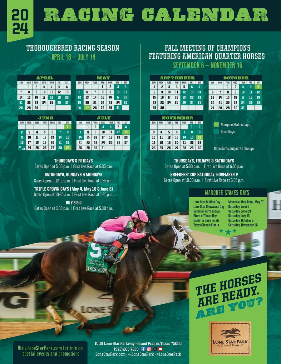 2024 Racing Calendar & Promotional Schedule by Lone... - Flipsnack