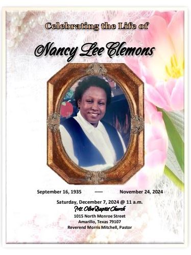 Nancy Clemons Funeral Program by A Life... - Flipsnack