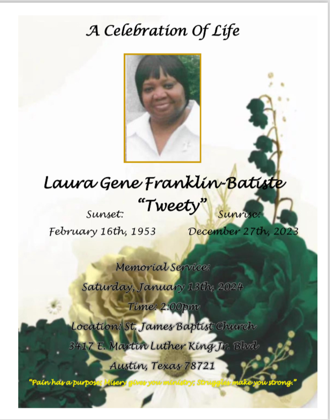 Laura Gene Franklin Batiste by A Life... - Flipsnack
