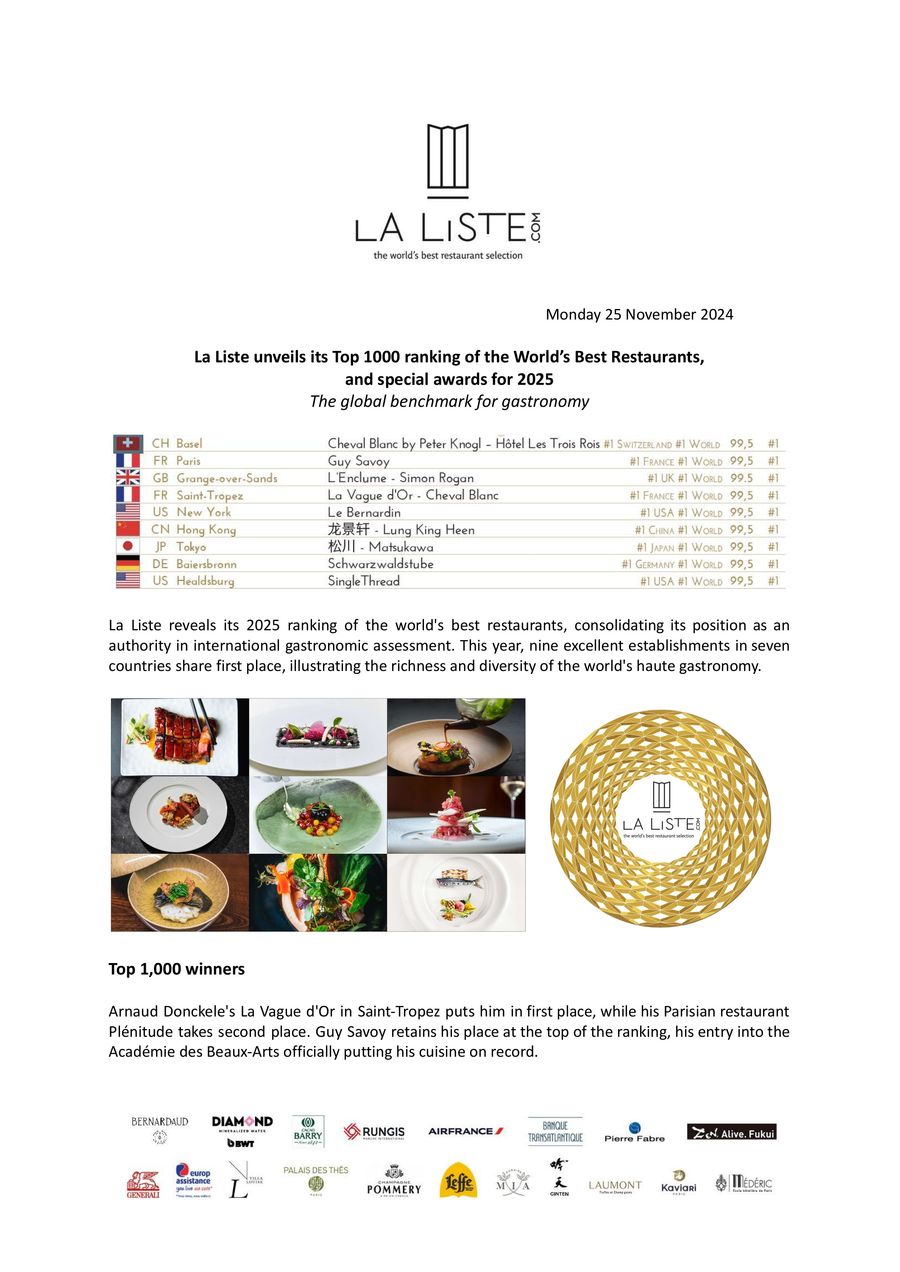 La Liste Ranking And Special Awards 2025 Content Release By Charles