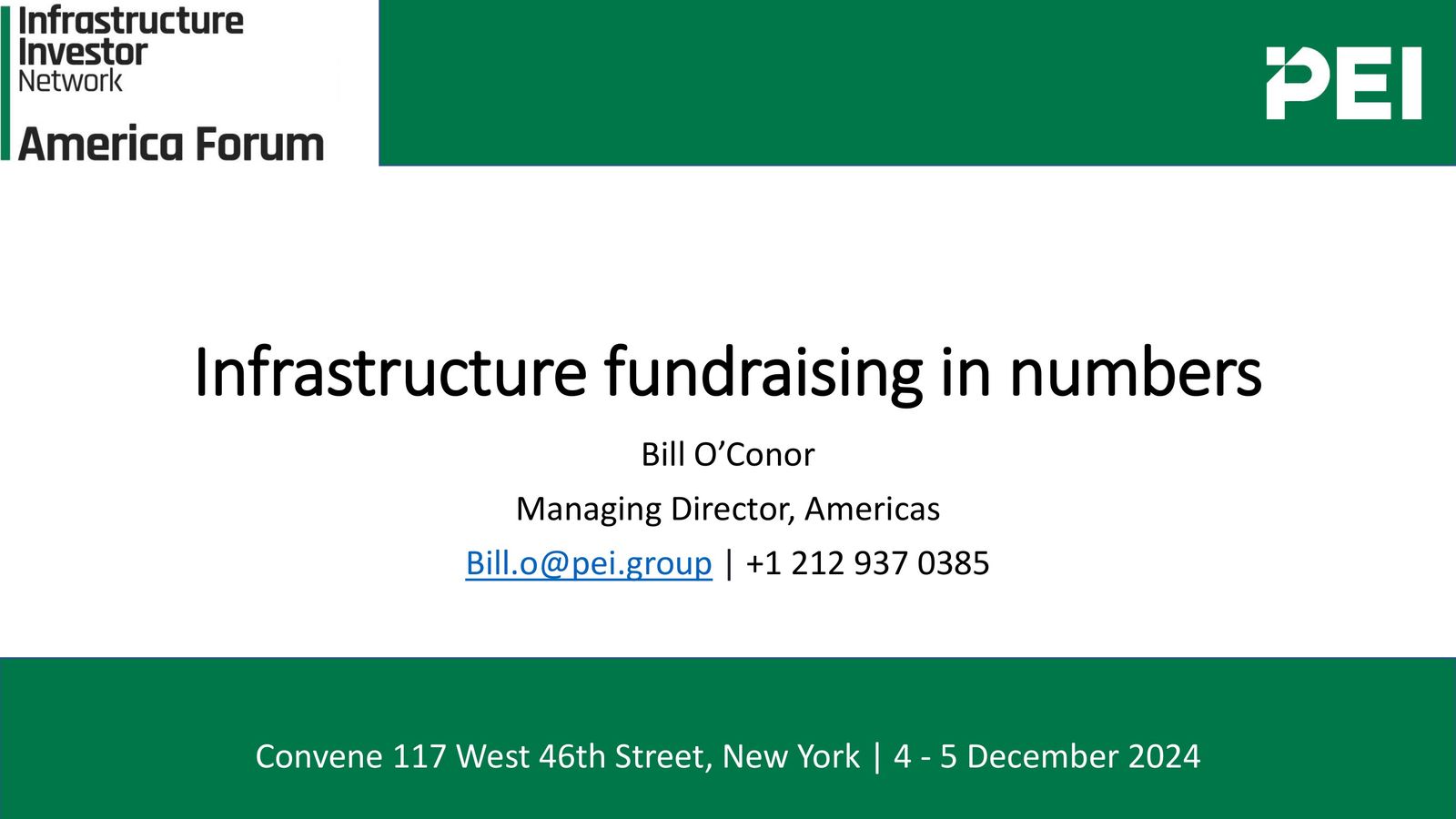 Infrastructure fundraising in numbers - Bill O’Conor by PEI Media ...