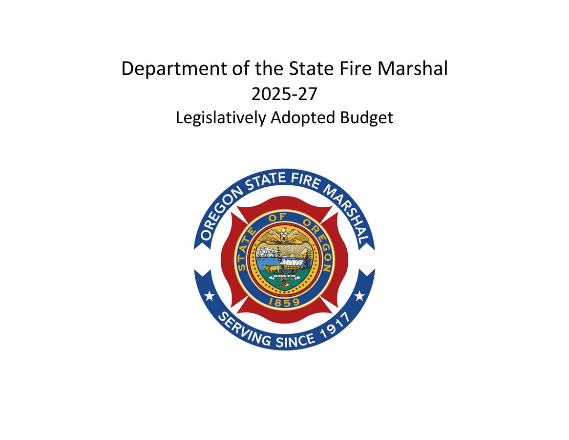 2025-2027 OSFM Budget by Oregon State Fire Marshal