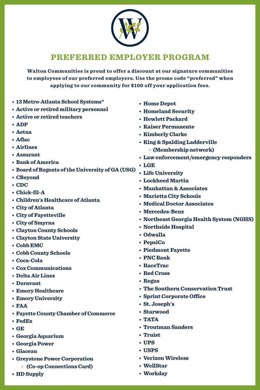 Preferred Employers by Walton Communities - Flipsnack