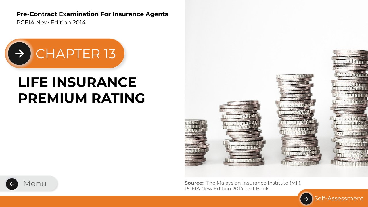 PCE - C (E) Chapter 13 - LIFE INSURANCE PREMIUM RATING by Academy lift - Flipsnack