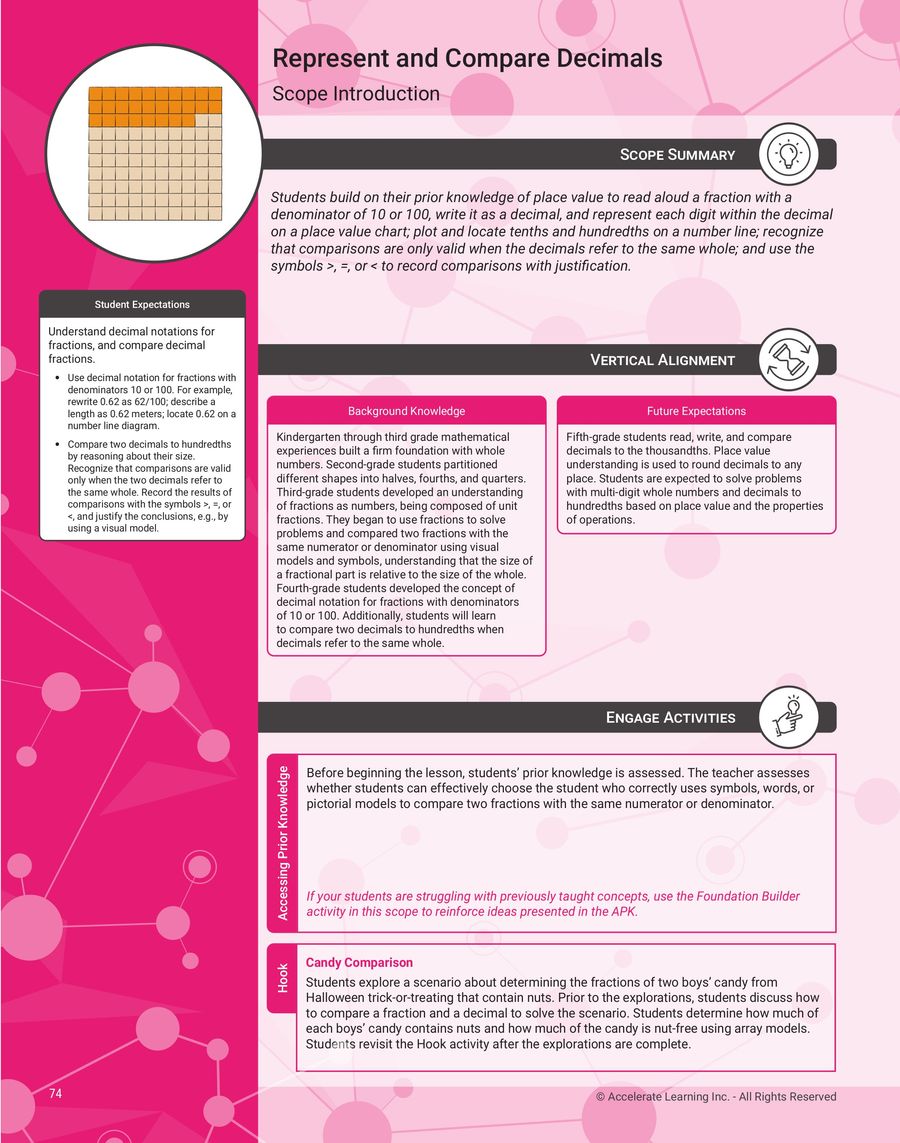 STEMscopes Math Teacher Guide Grade 4 by Accelerate Learning