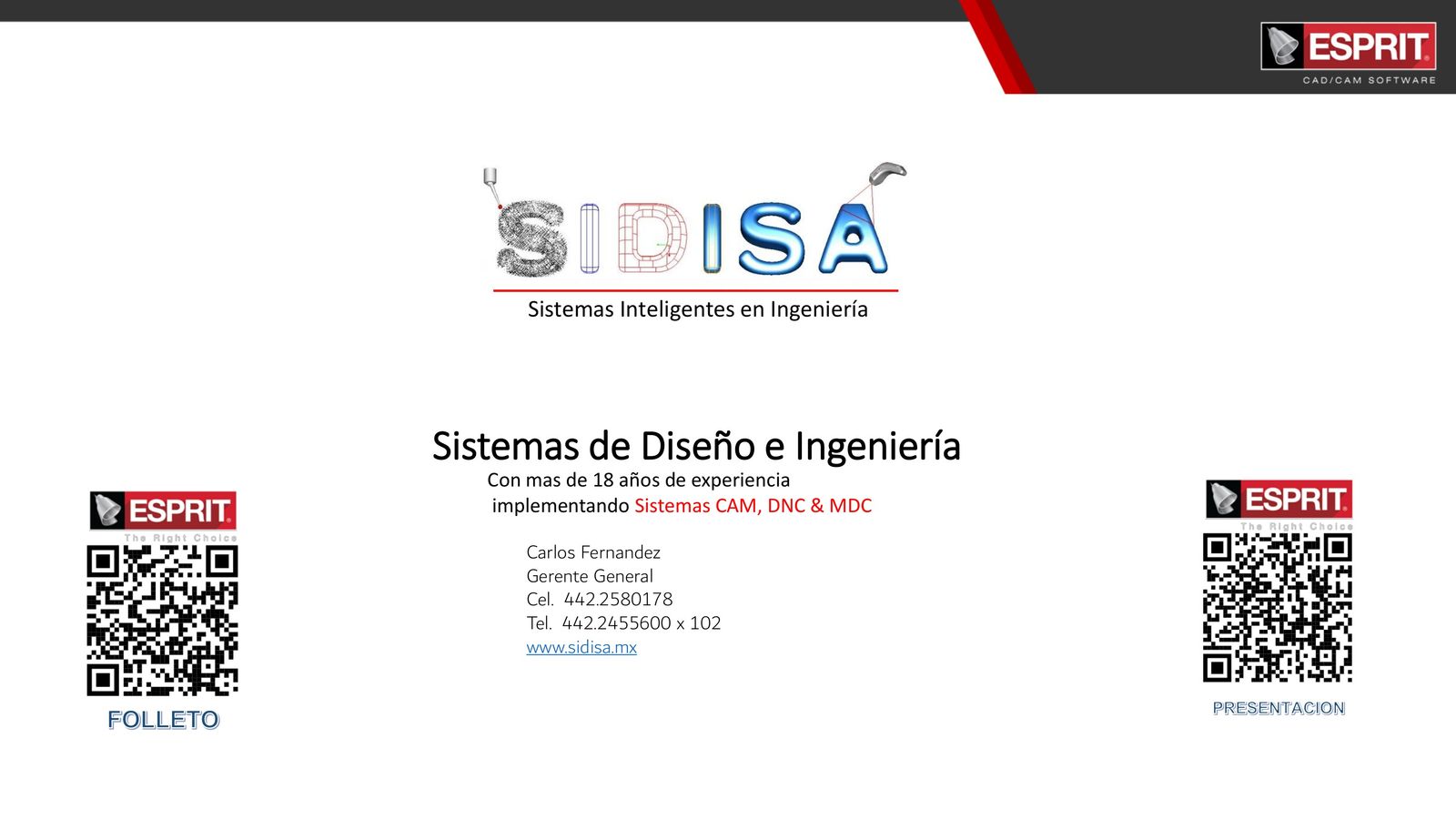 PRESENTACION - SIDISA - ESPRIT -TECMAQ FEB2024 by SIDISA - Flipsnack