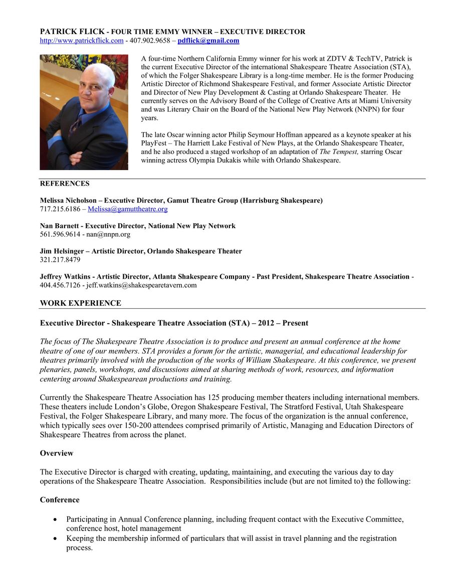 Patrick Flick Professional Resume & References by Patrick Flick - Flipsnack