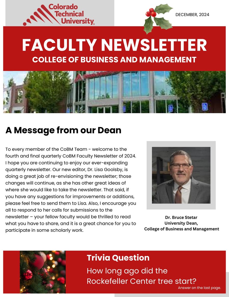 Faculty Newsletter December 2024 by Lisa Goolsby - Flipsnack