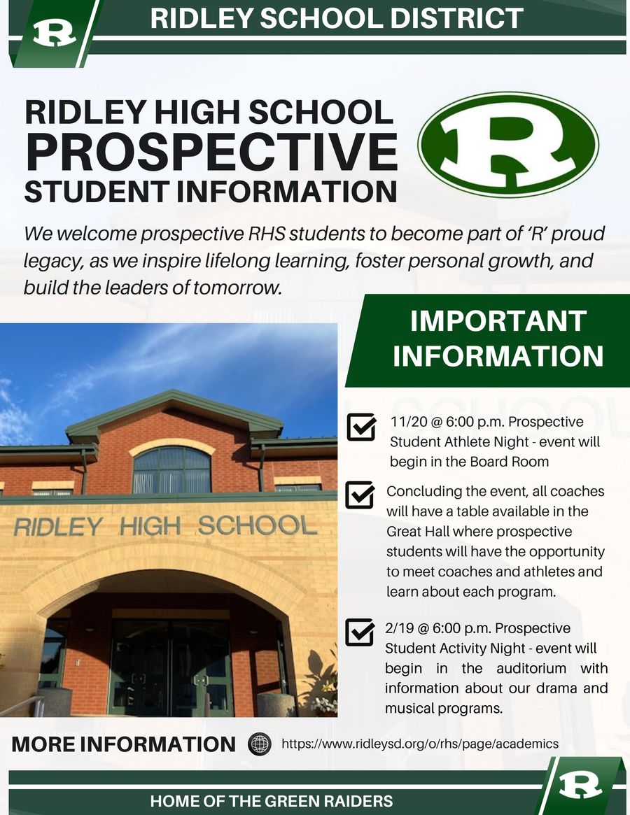 Prospective Student Information by Ridley High School - Flipsnack
