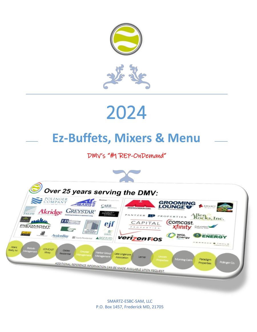 Ez Buffet, Mixers and Menu 2024 Official by Many-Mini... - Flipsnack