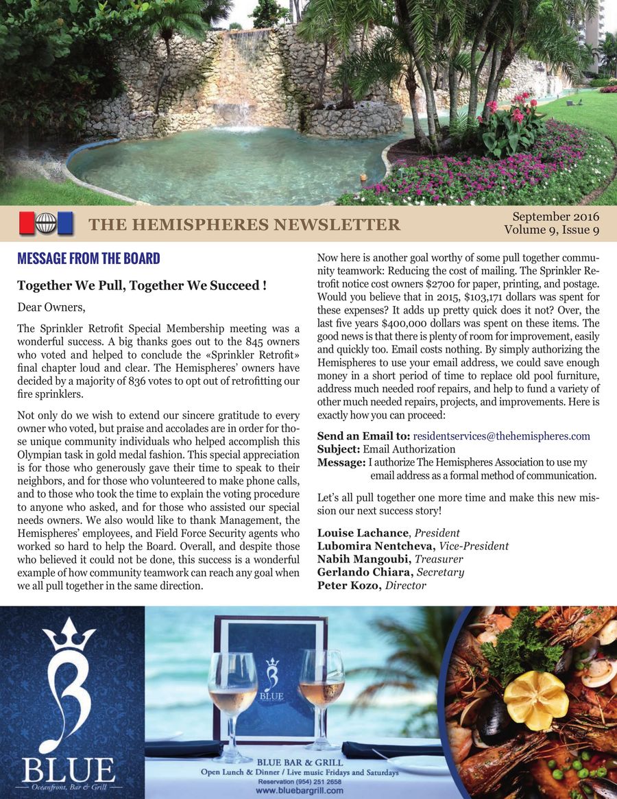 2016-9 Newsletters by JORGE GIMENEZ - Flipsnack