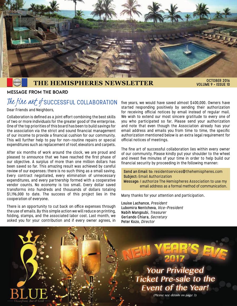 2016-10 Newsletters by JORGE GIMENEZ - Flipsnack