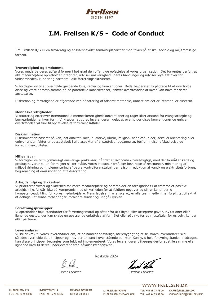 Frellsen Code of Conduct_DK-underskrevet by Frellsen kaffe og...