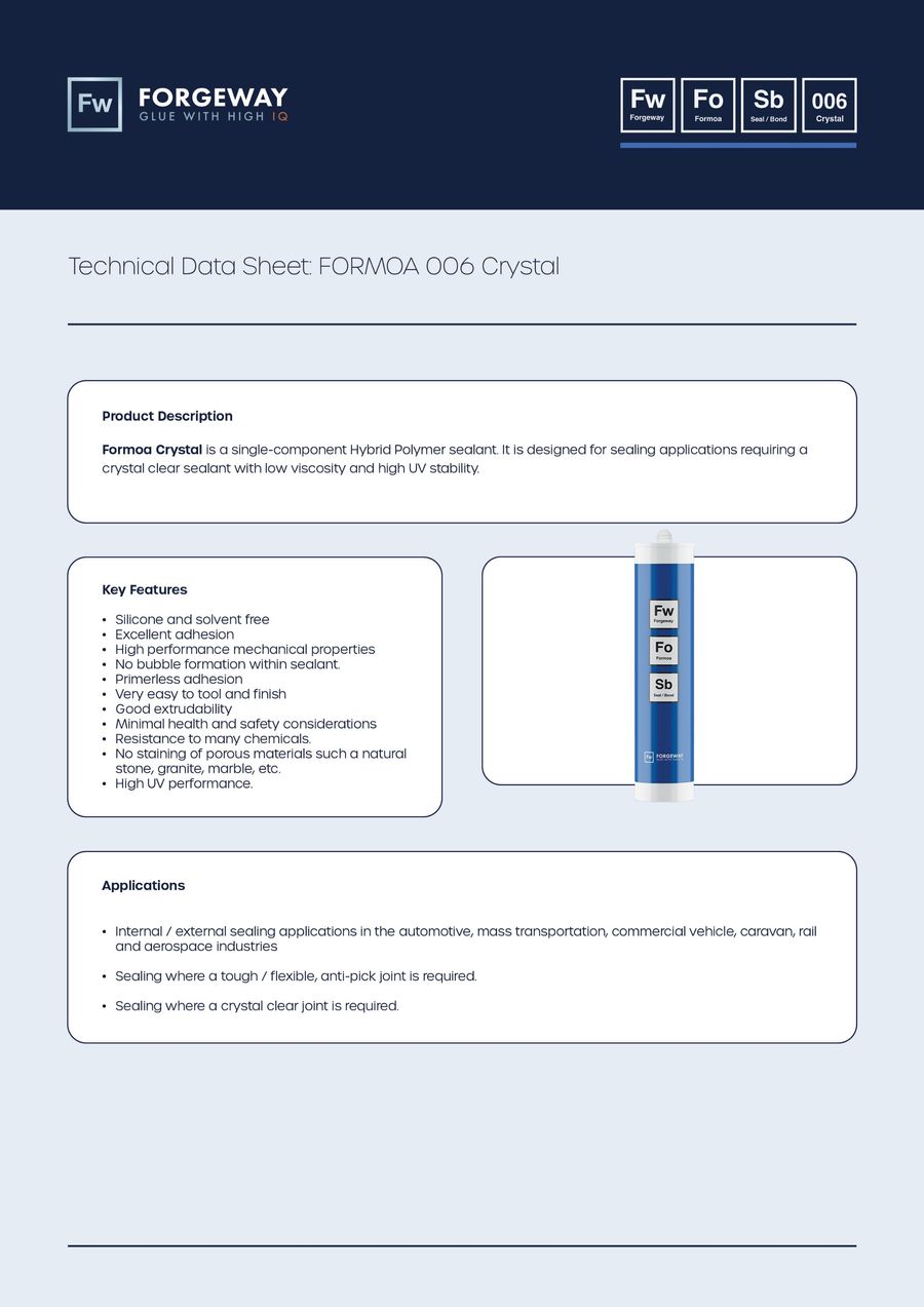 Technical-Data-Sheet-Formoa-Crystal-Forgeway by Thomas Besley - Flipsnack