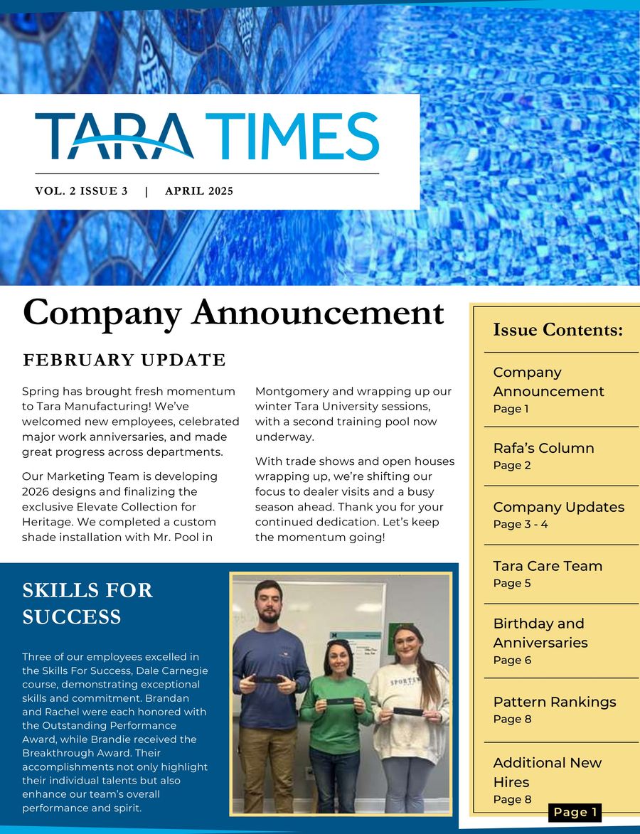 Tara Times Monthly Newsletter (March-April 2025) by Tara... - Flipsnack
