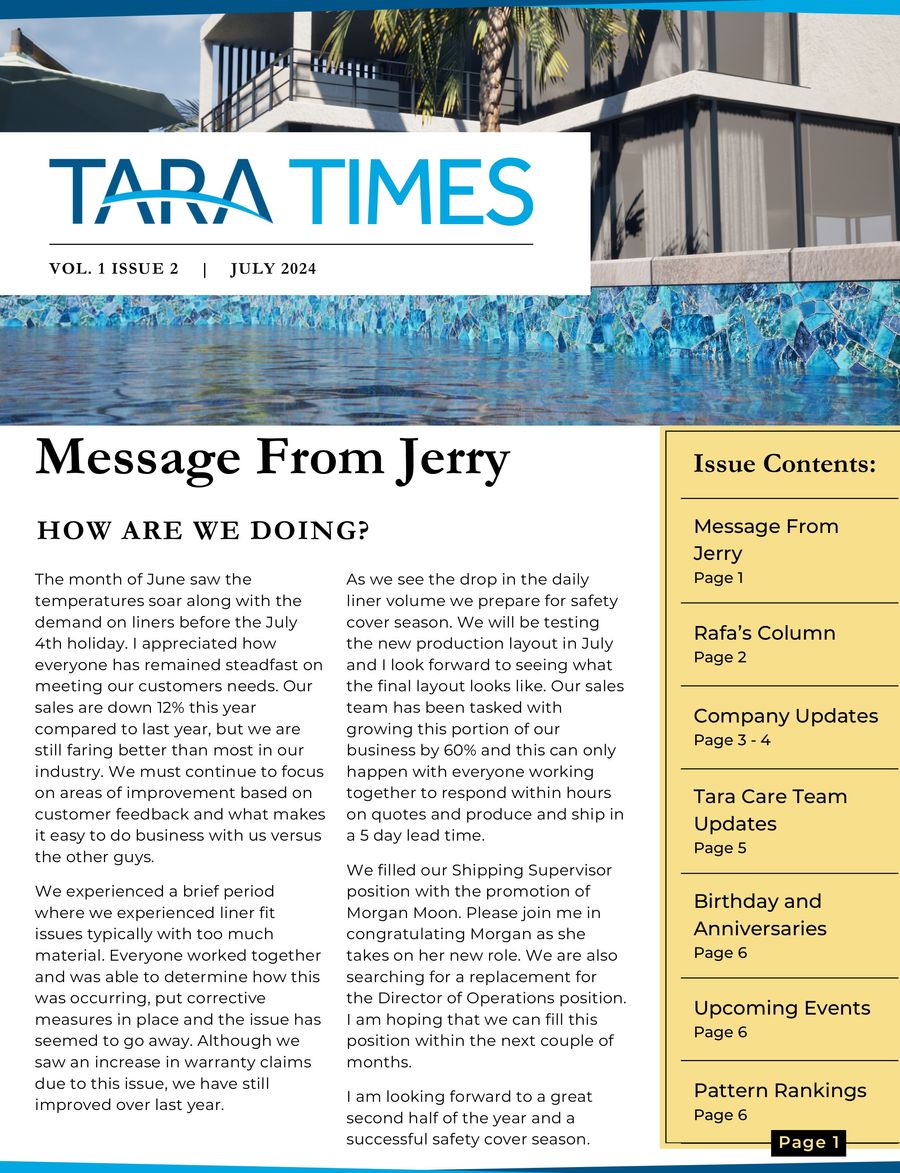 Tara Times Monthly Newsletter - July 2024 by Tara... - Flipsnack
