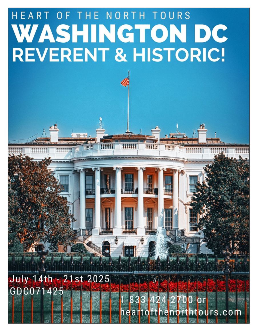 HotNT Flyer GDC071425 Washington DC by Heart of the North Tours