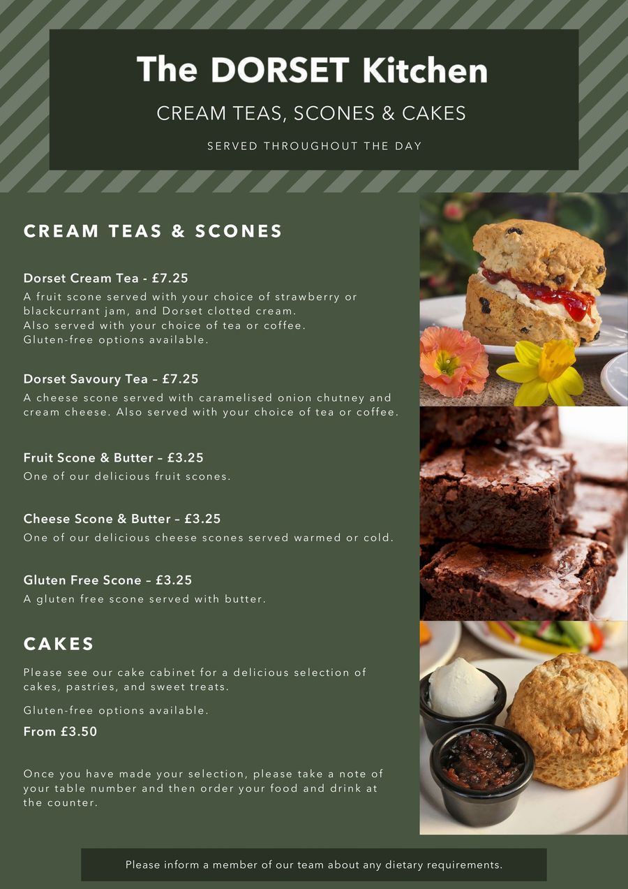 Afternoon Tea & Cream Tea Menu | The Dorset Kitchen Café by Goulds Ltd ...