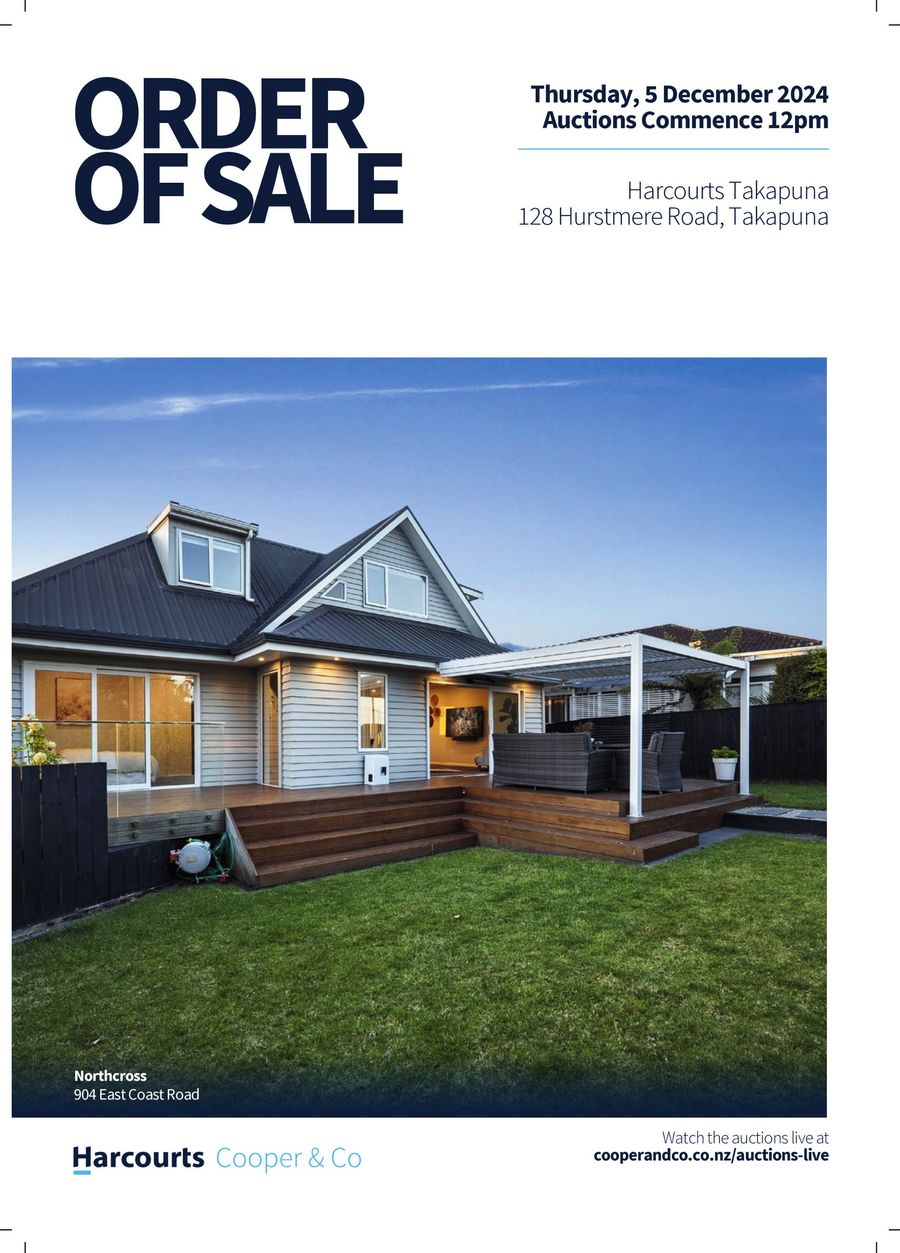 5 December 2024 Order of Sale by Harcourts Cooper & Co