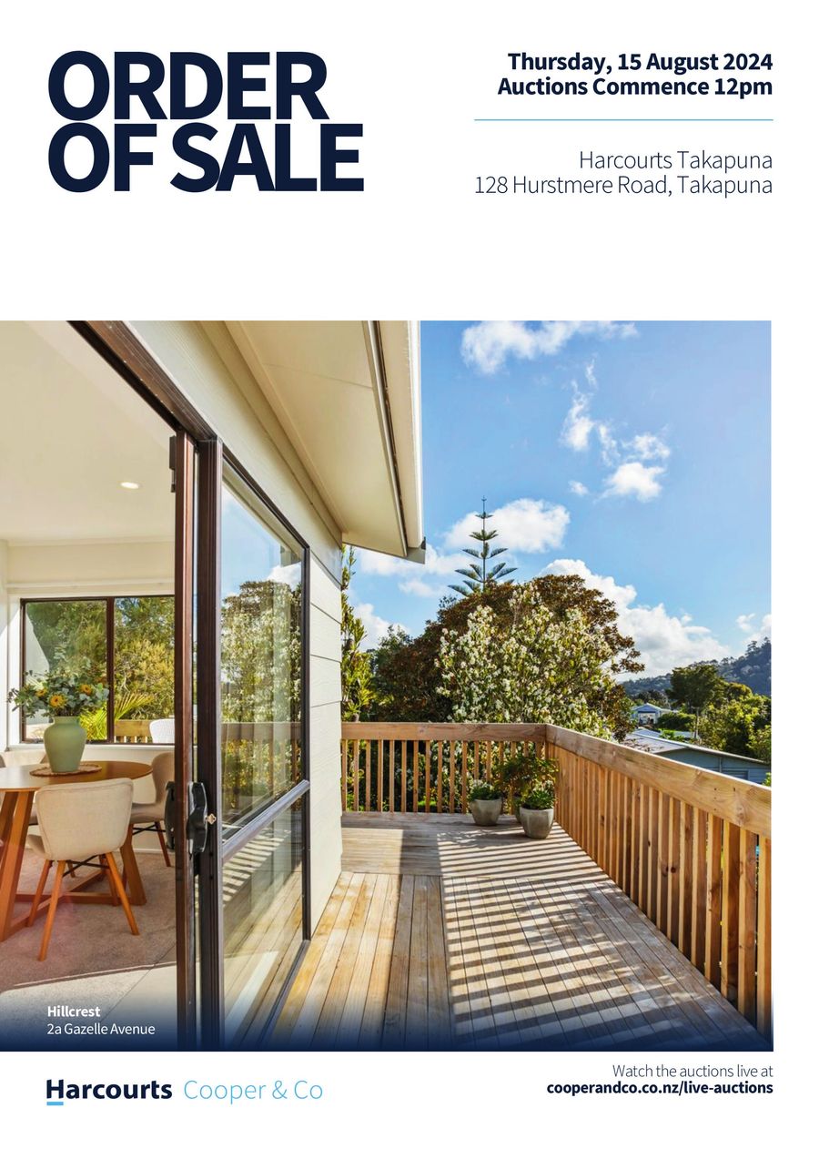 Order of Sale | 15th August by Harcourts Cooper & Co