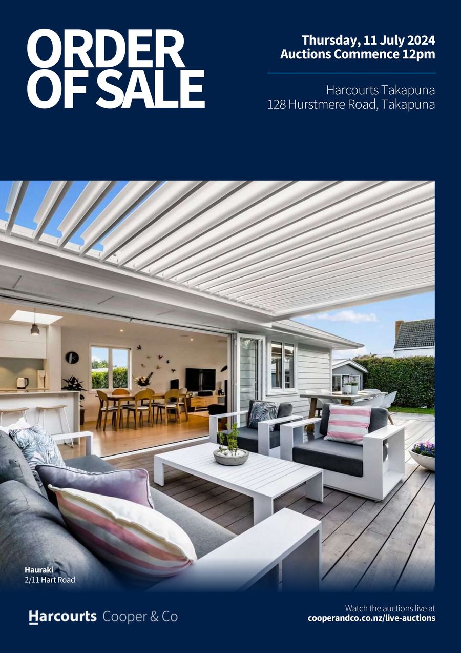 Order of Sale 10th July by Harcourts Cooper & Co