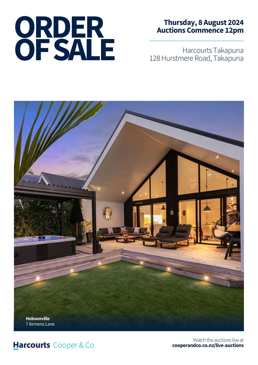 Order of Sale - 8th August by Harcourts Cooper & Co