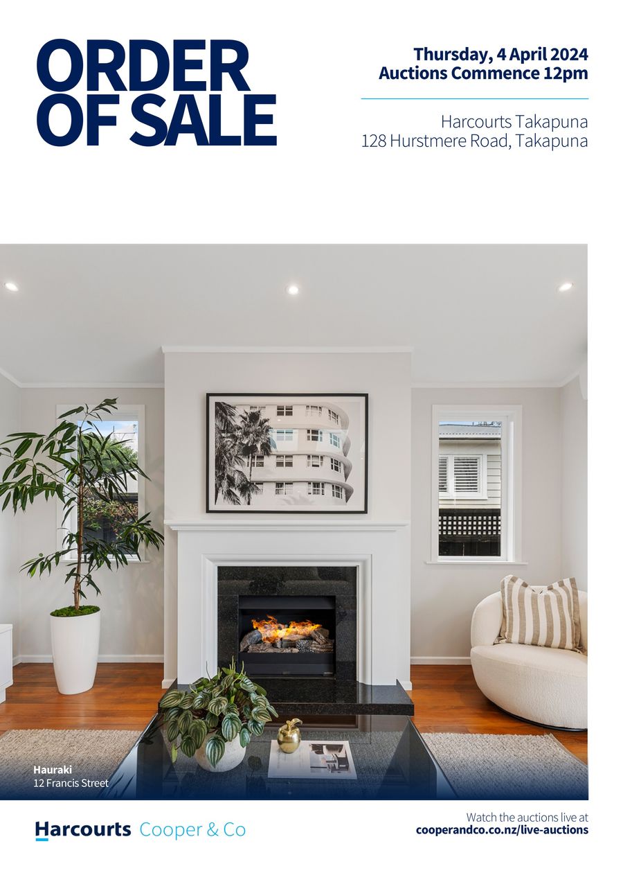 Order of Sale 4th April by Harcourts Cooper & Co