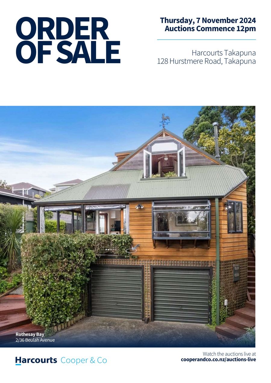 Order of Sale 7 November 2024 by Harcourts Cooper & Co