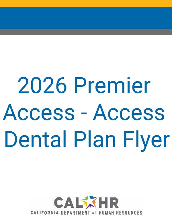 2026 Premier Access - Access Dental Plan Flyer by CalHR Benefits...