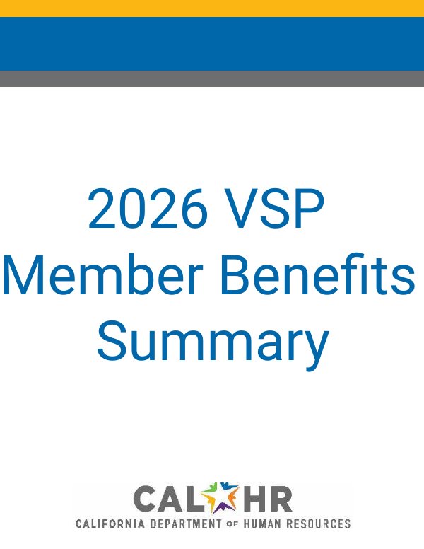 2026 VSP Member Benefits Summary by CalHR Benefits...