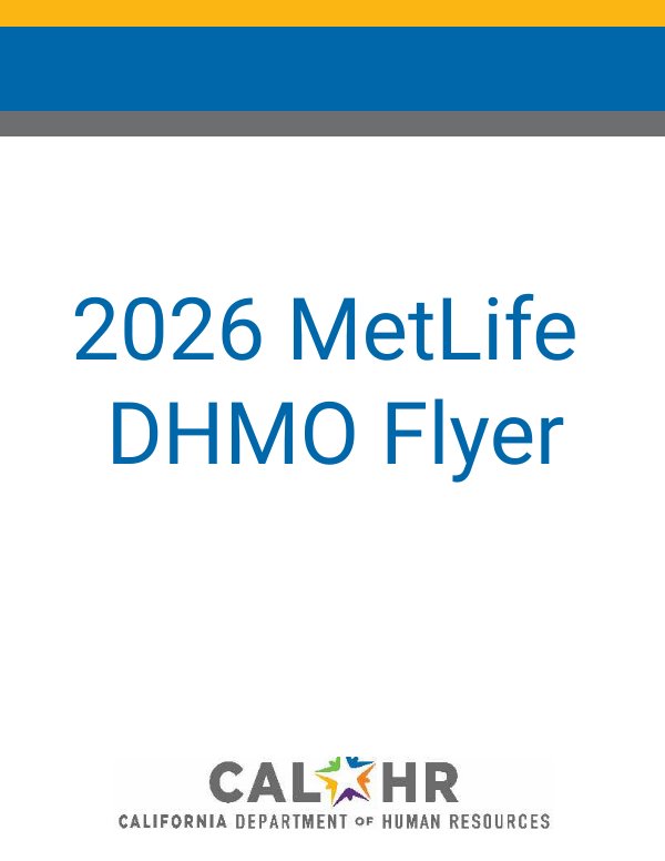 2026 MetLife DHMO Flyer by CalHR Benefits...