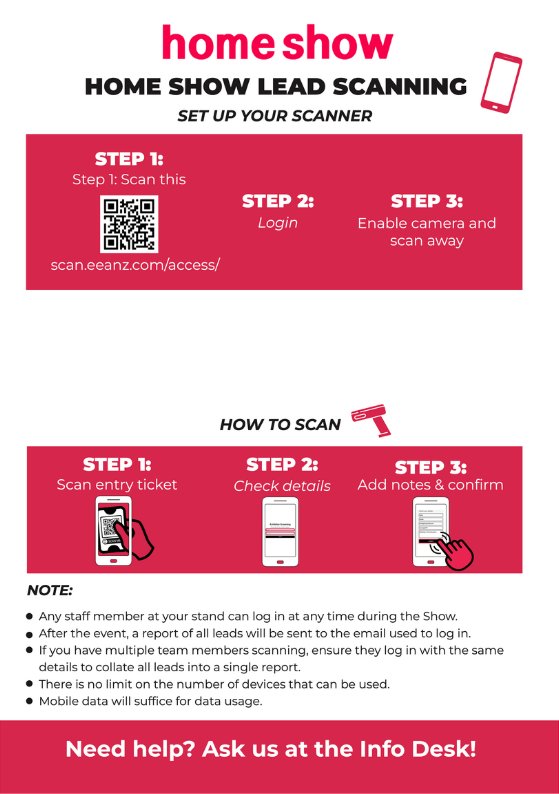 Home Show_Exhibitor Scanning Instructions Flyer_A5 by Marketing - Flipsnack