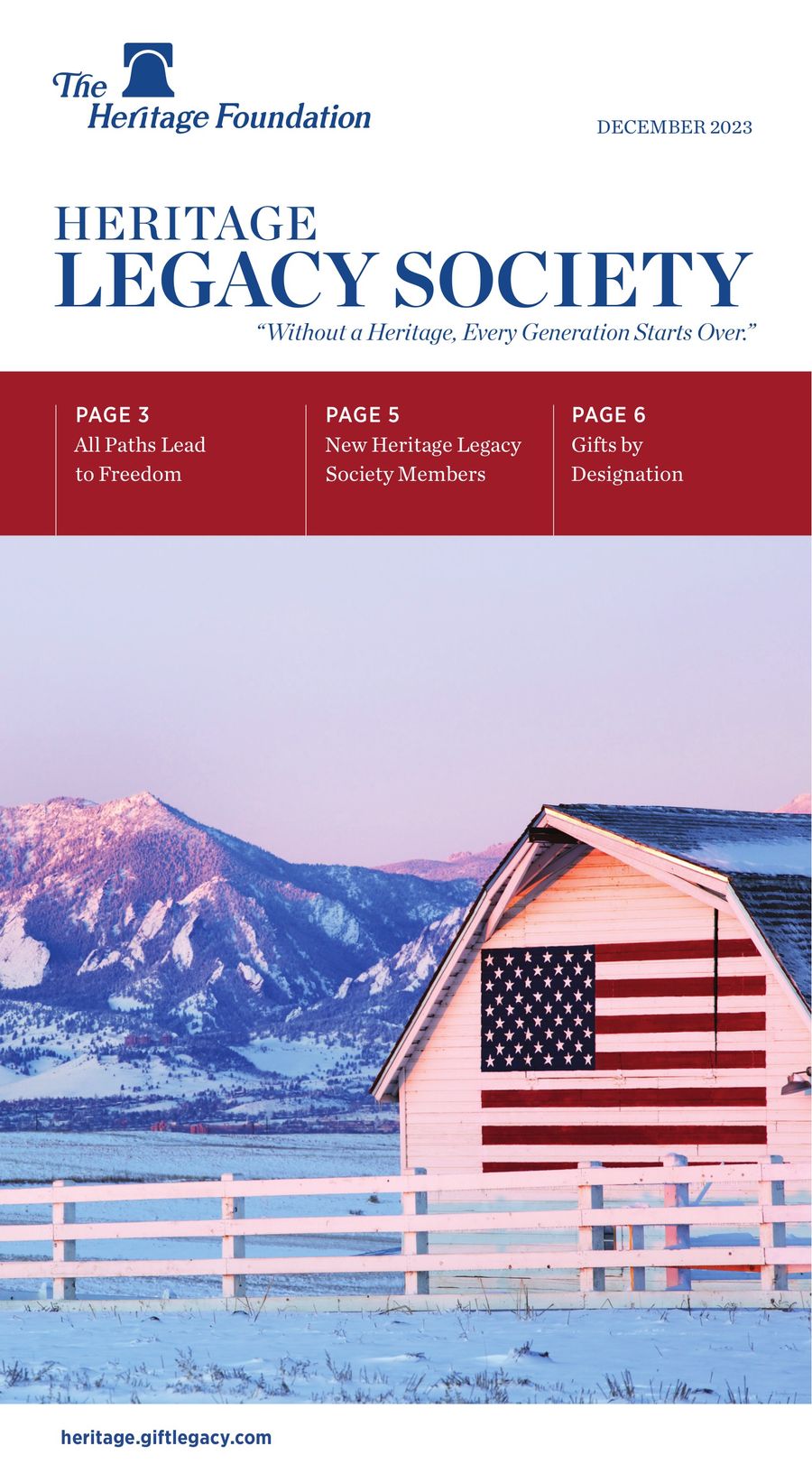 Heritage Legacy Society - December Newsletter by Clare Erff - Flipsnack