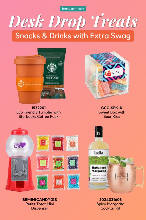 Desk Drop Treats | Snacks & Drinks with Extra Swag by Brand Spirit ...