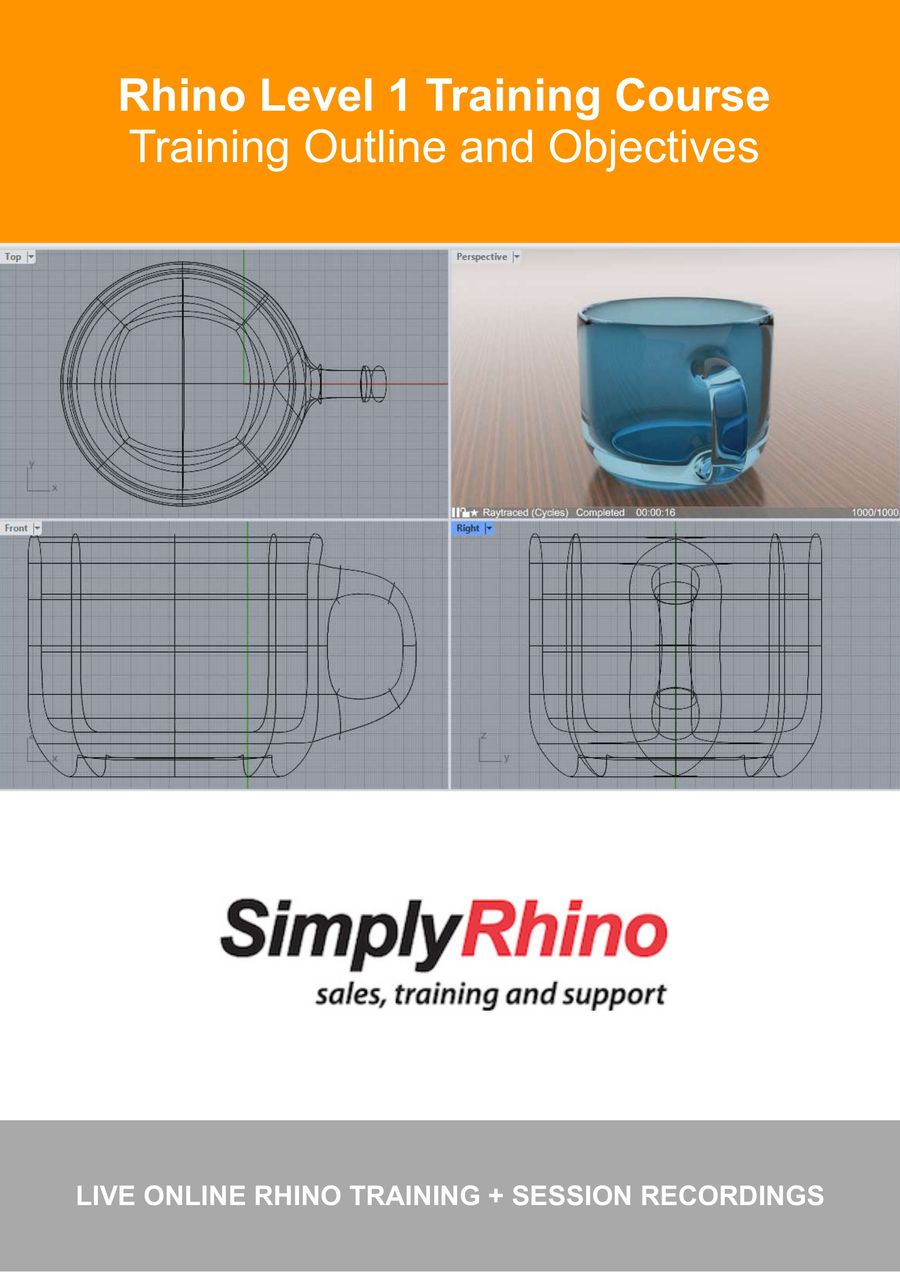 Rhino 3D Level 1 Certified Training Outline from Simply Rhino by Simply ...