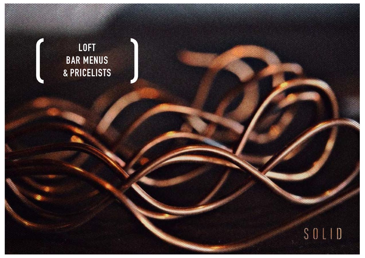 Loft - Bar Menus by SOLID - Flipsnack