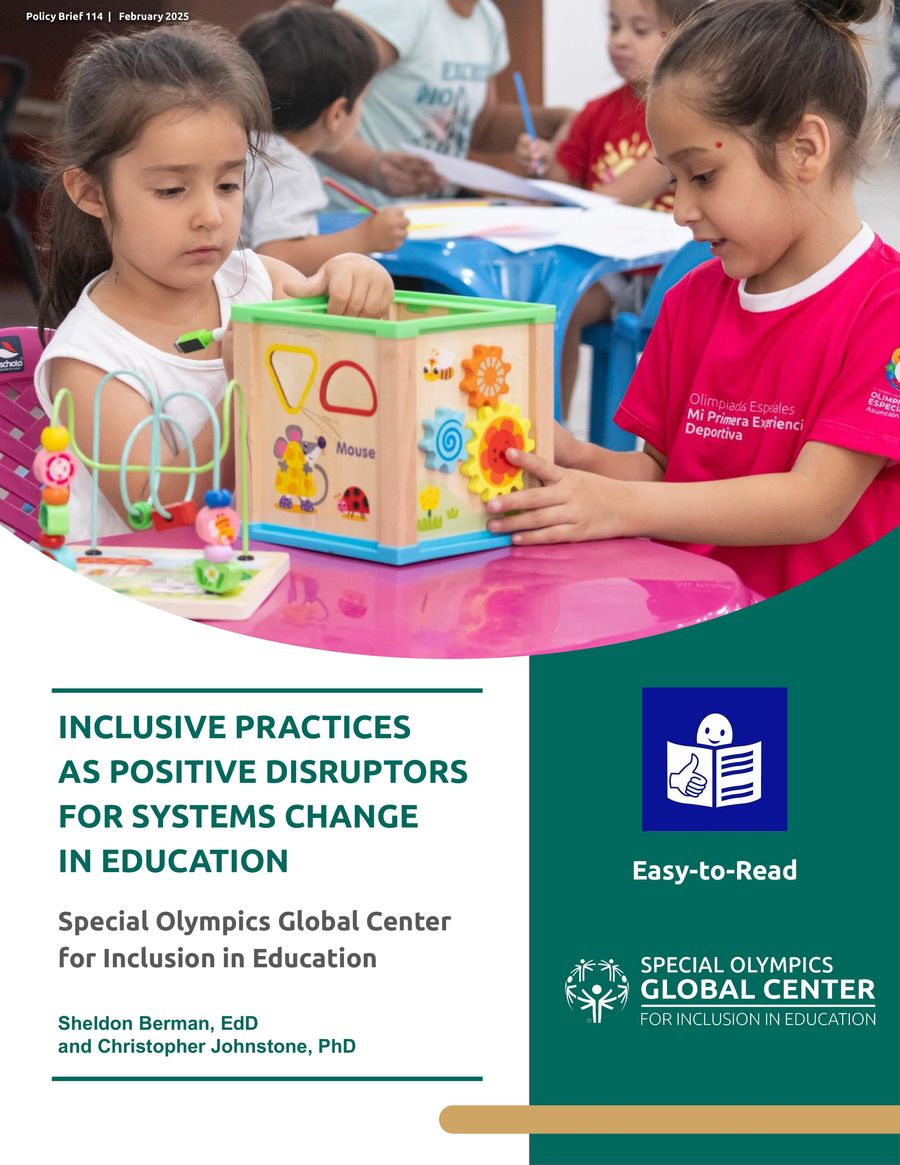 Inclusive Practices as Positive Disruptors for Systems Easy Read by ...