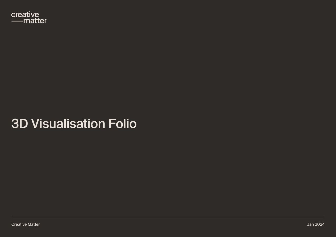 Creative Matter | Render Portfolio by CreativeMatter - Flipsnack