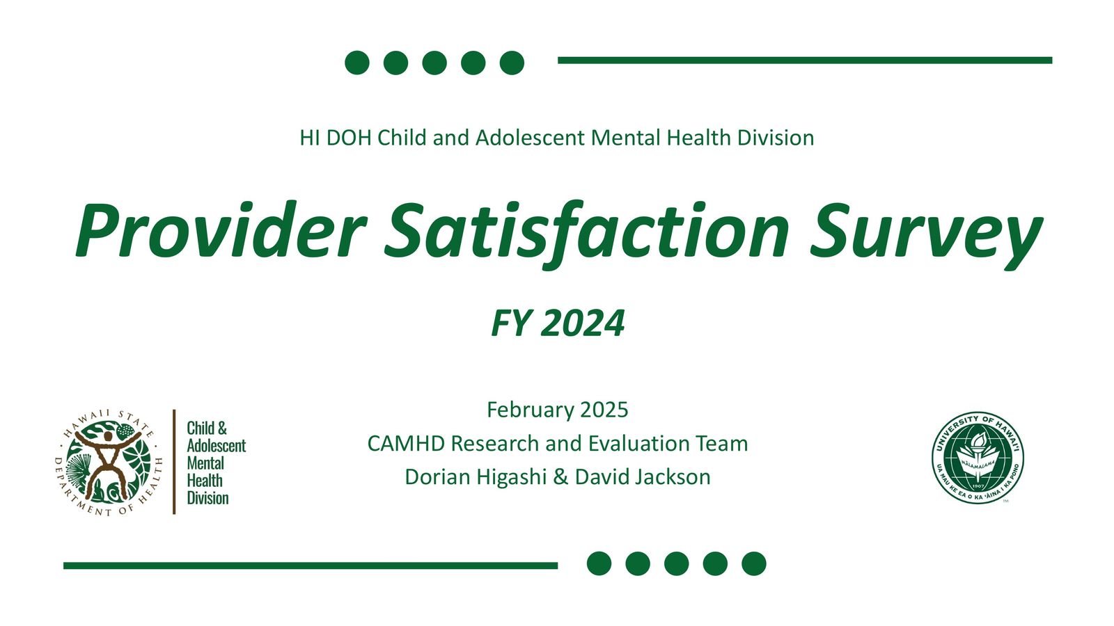 2024 CAMHD Provider Satisfaction Survey by CAMHD COMMS - Flipsnack