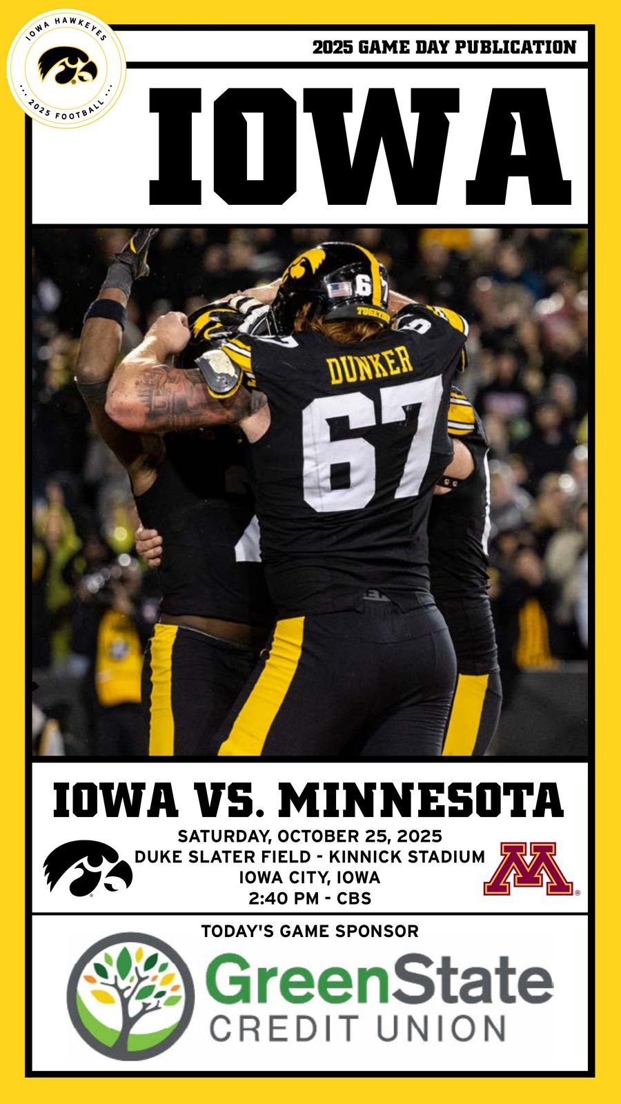 Football: Iowa vs. Minnesota by LEARFIELD Digital...