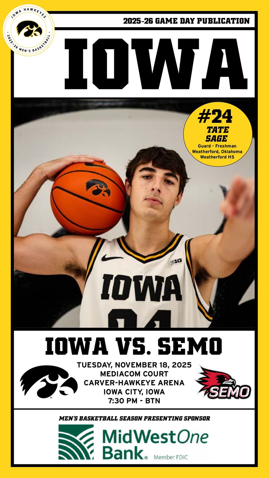 Men's Basketball: Iowa vs. SEMO by LEARFIELD Digital...