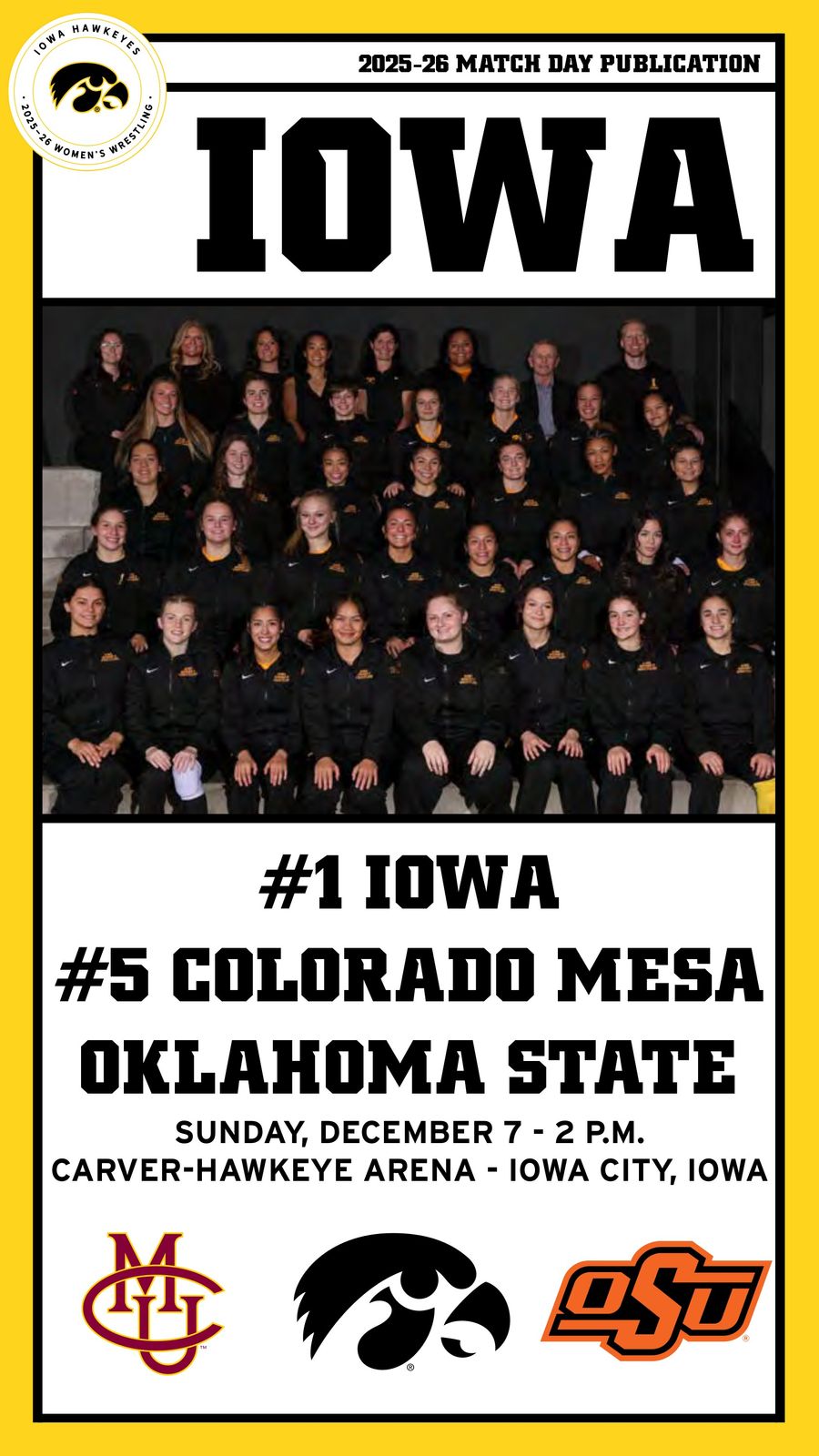 Women's Wrestling: Iowa vs. Colorado Mesa and Oklahoma State by ...