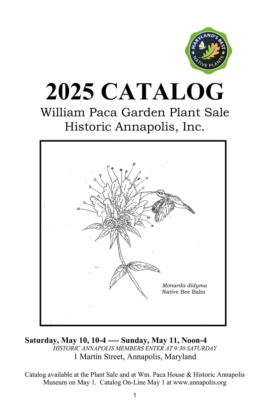 2025 William Paca Garden Plant Sale Catalog by Historic Annapolis ...