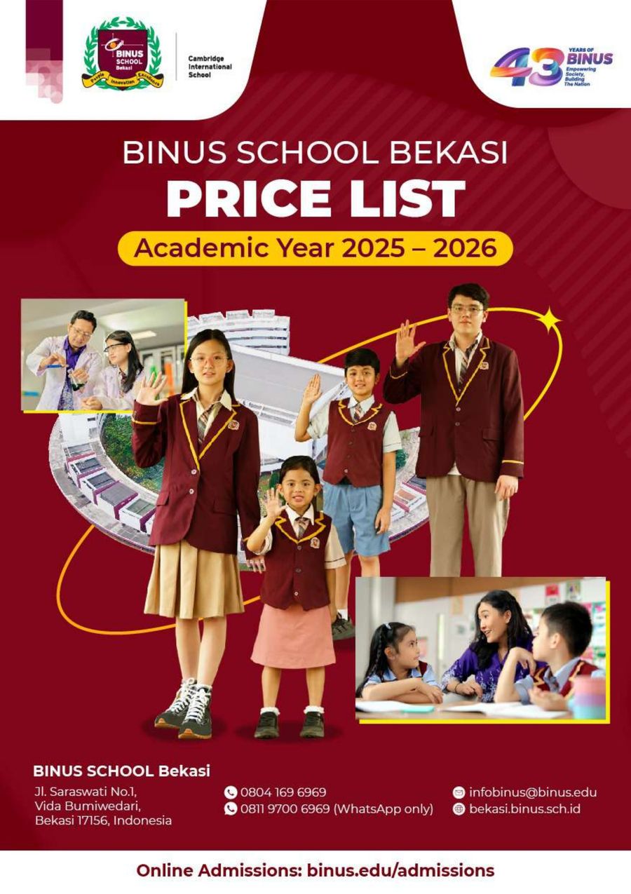 BINUS SCHOOL Bekasi (AY 2025 - 2026) by BINUS SCHOOL Bekasi - Flipsnack