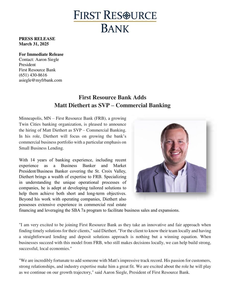 Matt Diethert Press Release by Kristy Clendening - Flipsnack