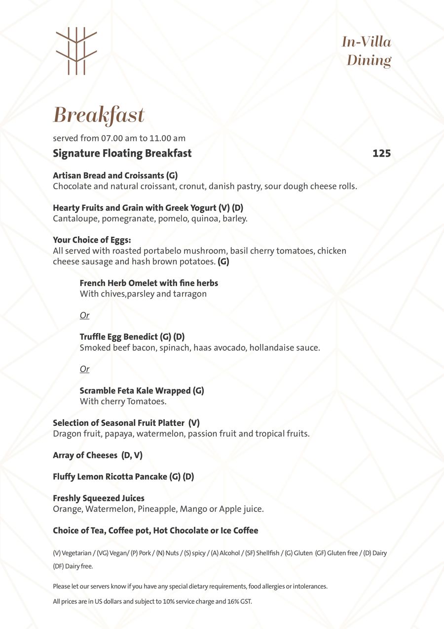 In Villa Dining Menu by Mövenpick - Flipsnack