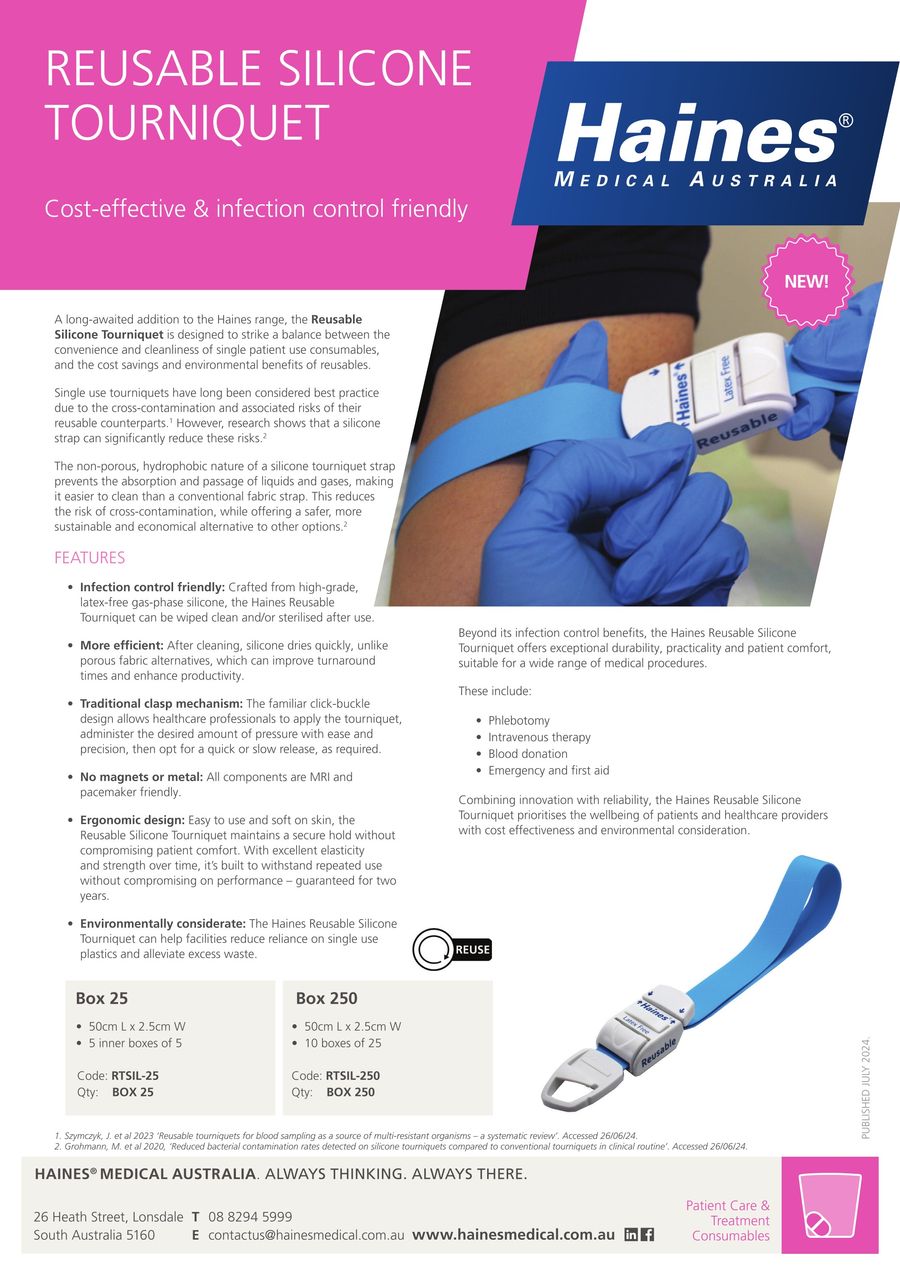 Reusable Silicone Tourniquet by Haines... - Flipsnack