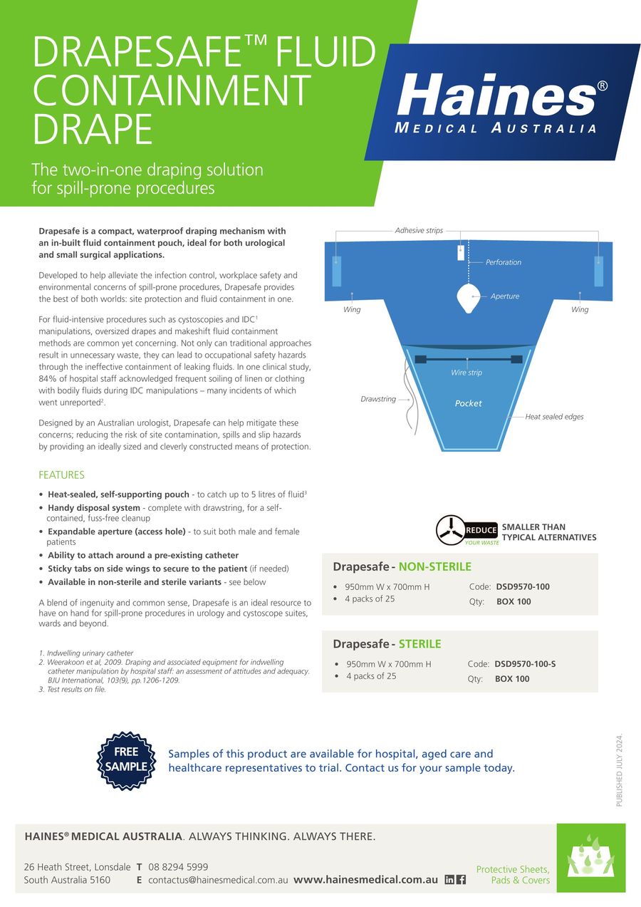 Drapesafe Fluid Containment Drape (POE) by Haines... - Flipsnack